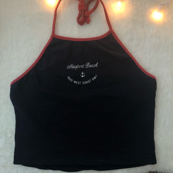 Brandy Melville | Tops | Brandy Melville Halter Top Newport Beach ...